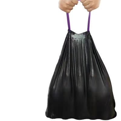 China Household Garbage Bag Portable Drawstring Bag for Department Store Thickened Material for sale