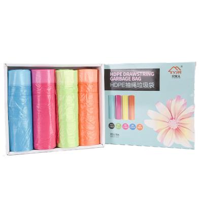 China Biodegradable Drawstring Garbage Bags for Environmentally Responsible Waste Management for sale
