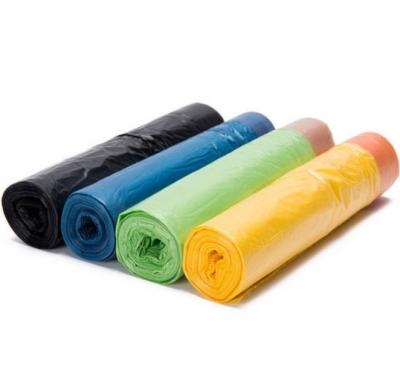 China HDPE LDPE MDPE Square Bottom Bag Office Household Portable Automatic Closing Drawstring Plastic Bag for sale