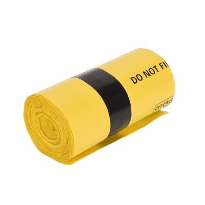 China Large Small and Medium-Sized Hospital Yellow Medical Waste Bag with Security Features for sale