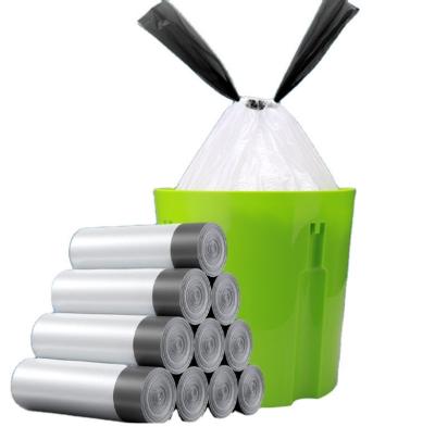 China Logo Printed Drawstring Trash Bags for Easy and Hygienic Garbage Collection for sale