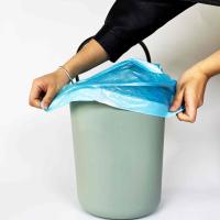 China Custom Offset Printing Degradable Drawstring Garbage Bag 5-50 Mic HDPE LDPE PE Trash Bag for sale