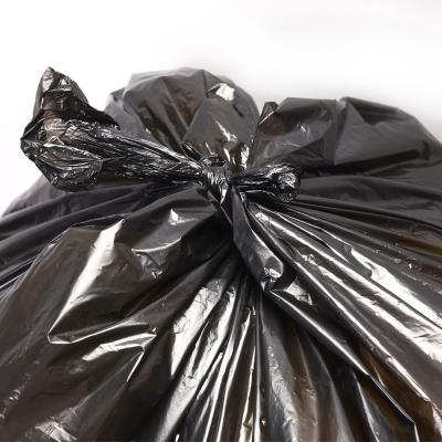 China Beige PE Plastic HDPE/LDPE Flap Tie Trash Garbage Bag for Direct Custom Branding for sale