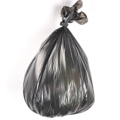 China Beige PE Plastic HDPE/LDPE Flap Tie Trash Garbage Bag for Direct Custom Branding for sale