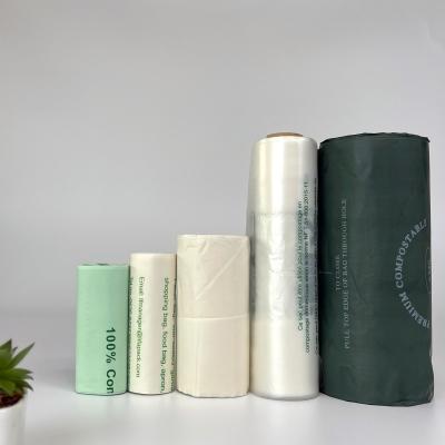 China Biodegradable T Shirt Bag On Roll Made Of PBAT Material For Eco Friendly Packaging for sale