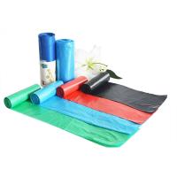 China OK Compost HDPE Drawstring Garbage Bag on Roll 100pcs per Roll Custom Thickness 5-100 Mic for sale