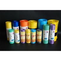 China OK Compost HDPE Drawstring Garbage Bag on Roll 100pcs per Roll Custom Thickness 5-100 Mic for sale