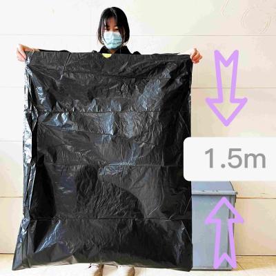 China Embossing Surface Handling LDPE Black Star Seal Big Garbage Bags for Your Business for sale