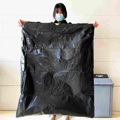 China Embossing Surface Handling LDPE Black Star Seal Big Garbage Bags for Your Business for sale