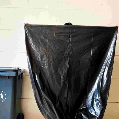 China Embossing Surface Handling LDPE Black Star Seal Big Garbage Bags for Your Business for sale