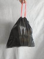 China 15 Pcs Pack Drawstring Garbage Bag Plastic Trash Roll 730x840mm for Kitchen Compostable for sale