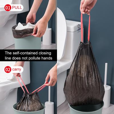 China Customized 6ml Plastic 55 Gallon Drawstring Trash Bags For Easy Waste Management for sale