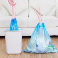China Square Bottom Drawstring Garbage Bag 730x840mm HDPE LDPE Automatic Closing Compostable ISO9001 for sale