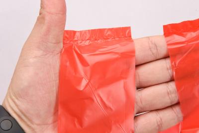 China HDPE Custom Pattern Widen Handle T Shirt Plastic Bag For Food Waste And Disposal for sale