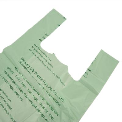 China 510*480 Waste Biodegradable Compostable Carry Bags Square Bottom PBAT And Cornstarch for sale