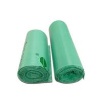 China Biodegradable Vest Handle Kitchen Drawstring Bags 40% Biosource Material 25x40cm Custom Sizes for sale