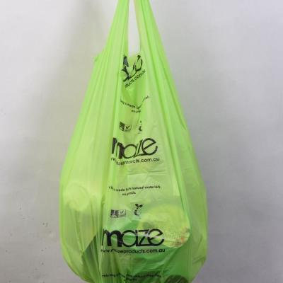 China Beige Customized Size Compostable Carrier Bags With Eco Friendly Material for sale