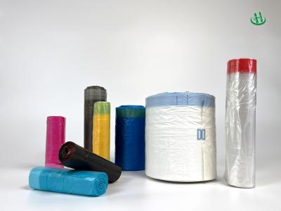 China Wholesale HDPE Drawstring Trash Bags for Office & Household Use Customizable Logo Low Price for sale