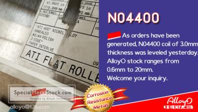 China AlloyO Special Metal: Monel 400 N04400 2.4360 nickel-copper alloy 3.0mm has been flattened for sale