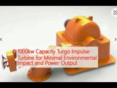 1000 kW capaciteit Turgo-impulsturbine voor minimale milieueffecten en energie