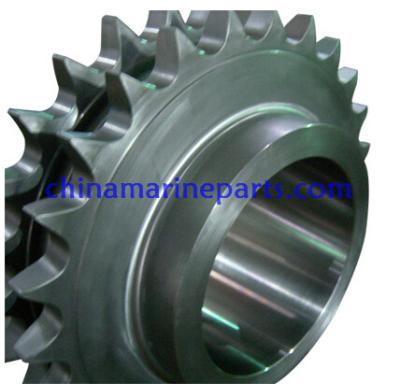 China Cast Iron MAN series low-speed diesel engines   White alloy wheel counterbalanced sprocket for sale