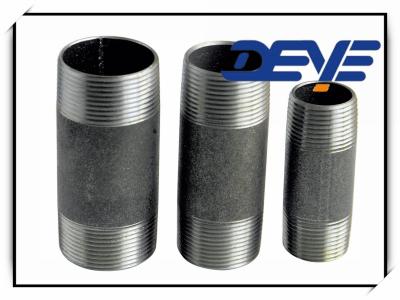 China CARBON STEEL BLACK NIPPLE SEAMLESS SCH40 NPT THREAD for sale