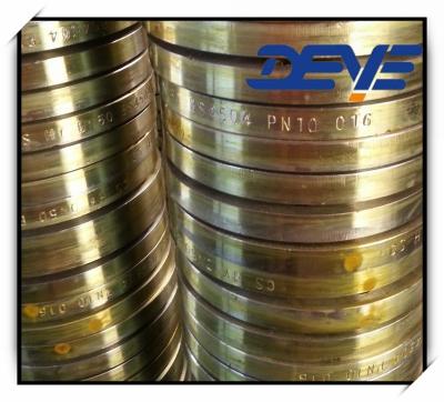 China Cast Steel flanges SORF BS4504 PN16 Golden Yellow Paint for sale