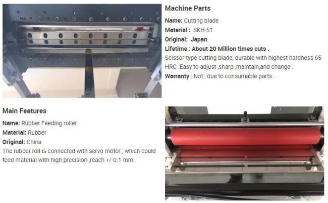 Plastic PE PP Pet PVC OPP Film Paper Roll to Sheet Cutting Machine with Slitting Function