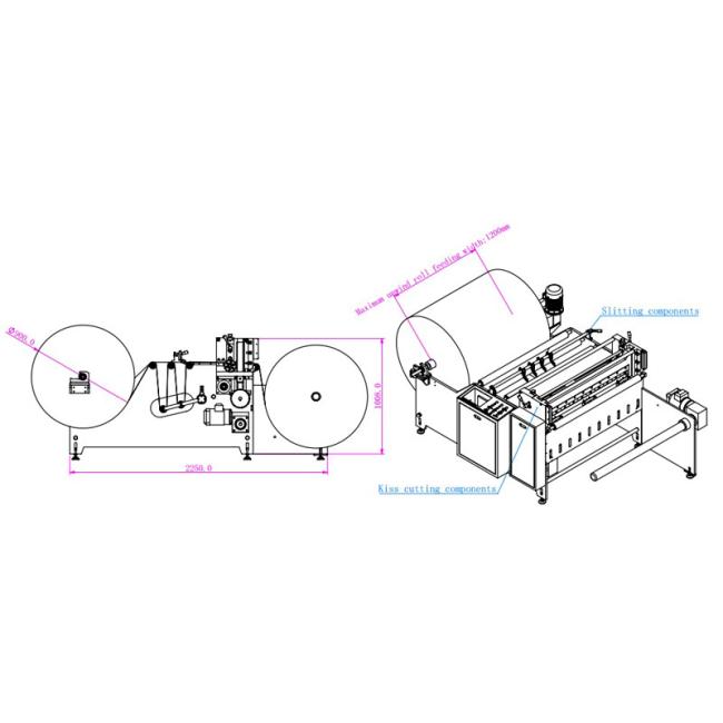 Adhesive tape kiss cutting machine with slitting function foam sheet cutting machine