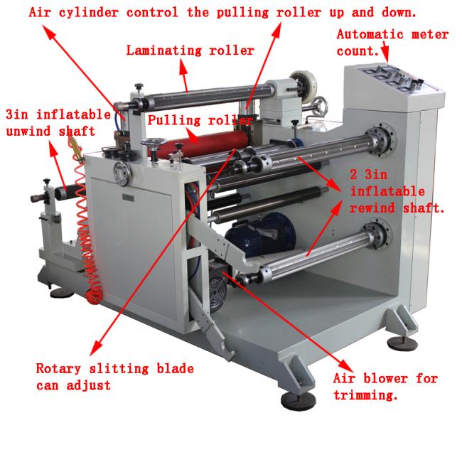 Label / sticker slitting and rewinding machine