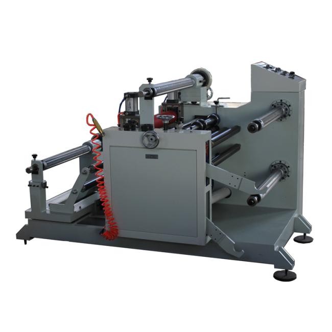 Paper roll slitting and rewinding machine