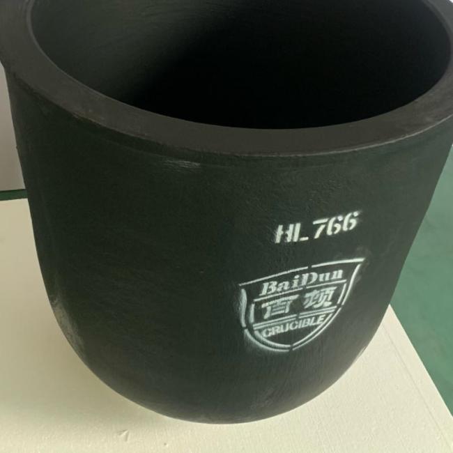 Round SiC crucible showing side profile and black finish