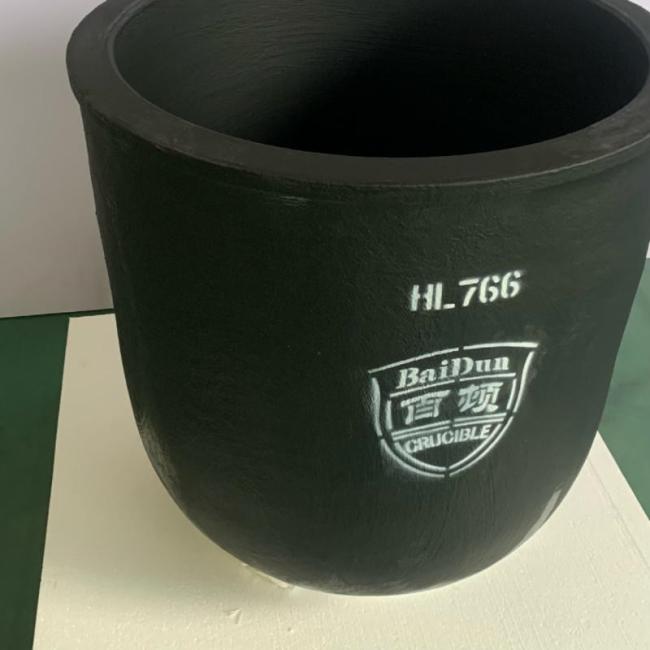 Close-up view of crucible interior showing smooth surface