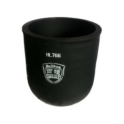 China Black Round Sic Crucible Oxidation Resistant Large Crucible For Melting Aluminum for sale