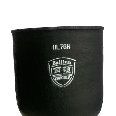 China Black Round Sic Crucible Oxidation Resistant Large Crucible For Melting Aluminum for sale