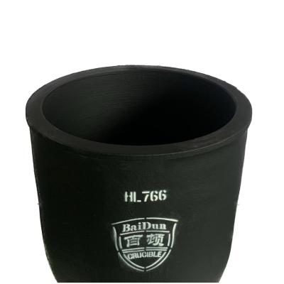 China Black Round Sic Crucible Oxidation Resistant Large Crucible For Melting Aluminum for sale