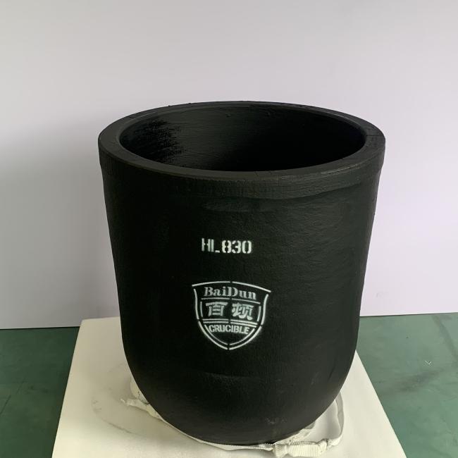 Silicon Carbide Graphite Crucible - front view showing smooth black surface
