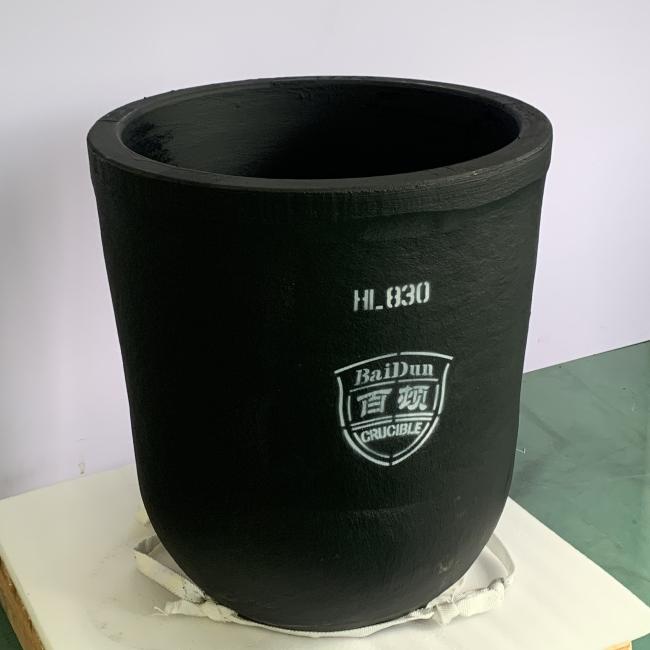 Silicon Carbide Graphite Crucible - top view showing opening diameter
