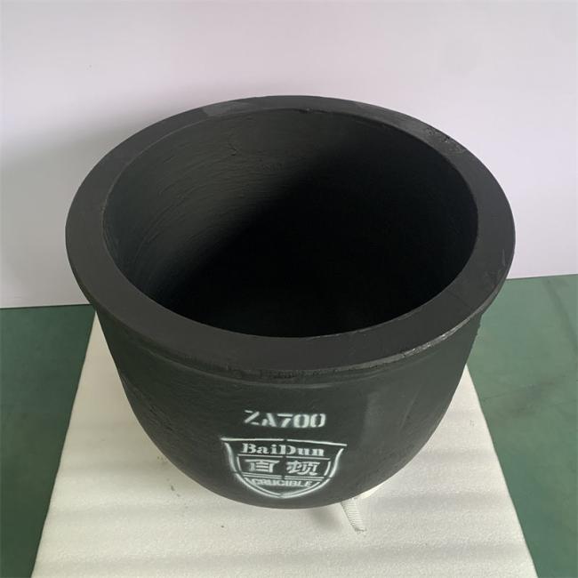 Circular silicon carbide graphite crucible - top view