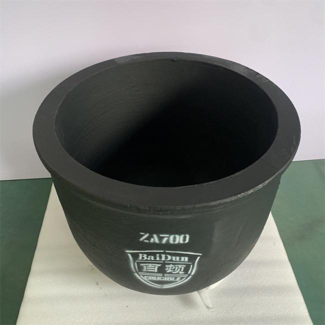 Circular silicon carbide graphite crucible - close-up detail