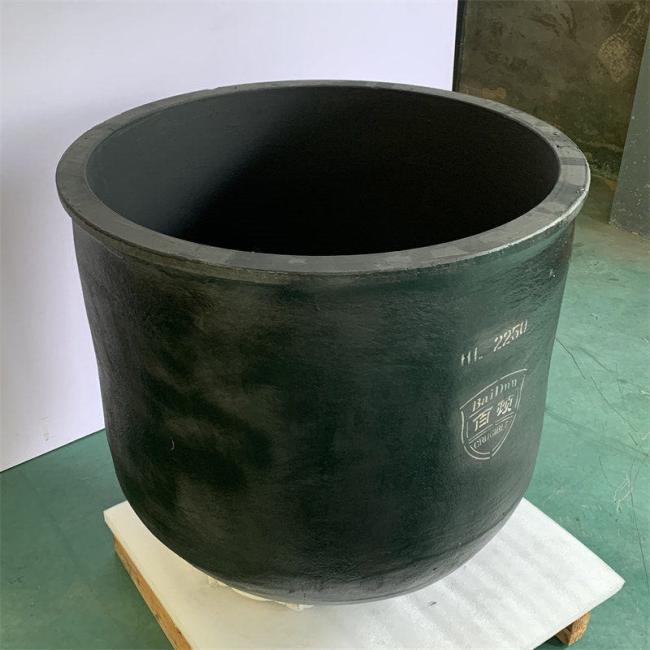 Close-up of crucible interior demonstrating high-quality construction