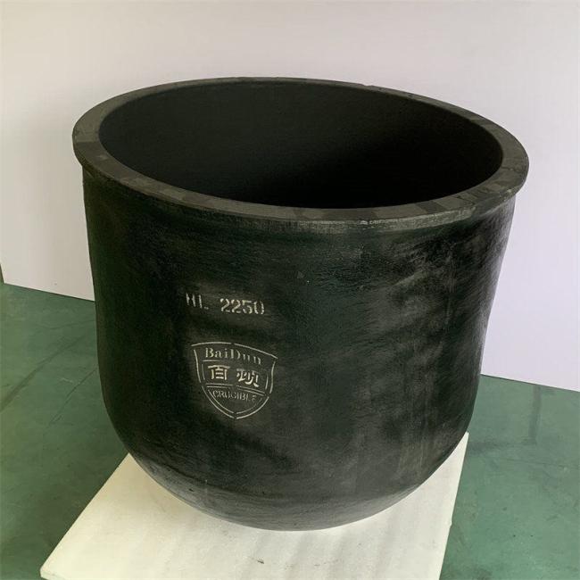 Side view of cylindrical crucible showing uniform shape
