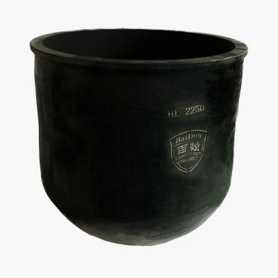 China Metal Melting Silicon Carbide Graphite Crucible Round Oxidation Resistant for sale