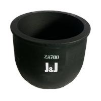 Quality Low Slag Adherence Round Crucible , Conventional Circular Refractory Graphite for sale