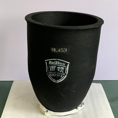 China 2.21-2.25g/cm3 Metal Melting Crucible , Black Conventional Cylindrical Crucible for sale