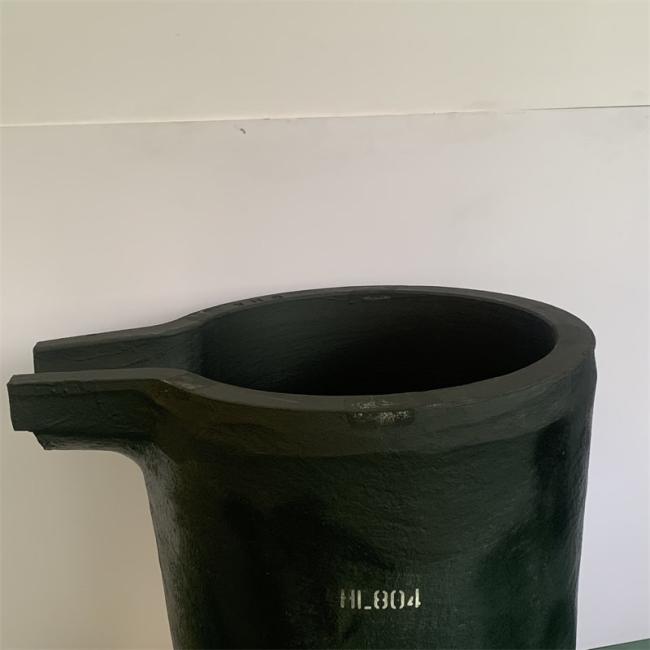 Close-up of crucible material structure