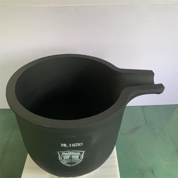 Quality Black Clay Graphite Crucible Corrosion Resistant For Non Ferrous Metal Casting for sale