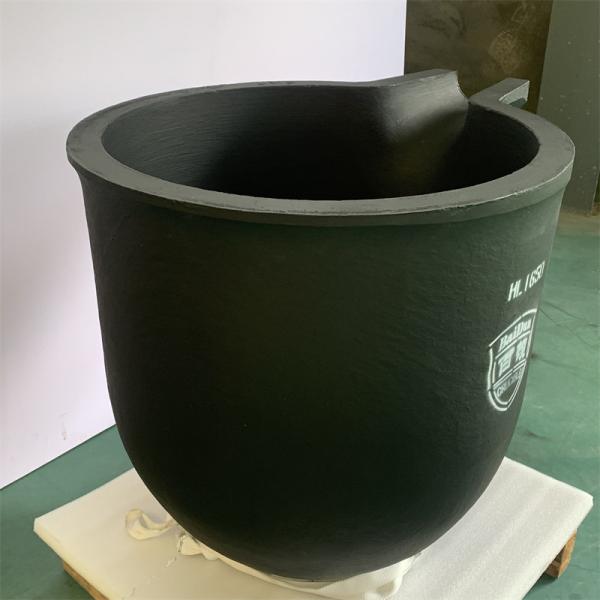 Quality Black Clay Graphite Crucible Corrosion Resistant For Non Ferrous Metal Casting for sale