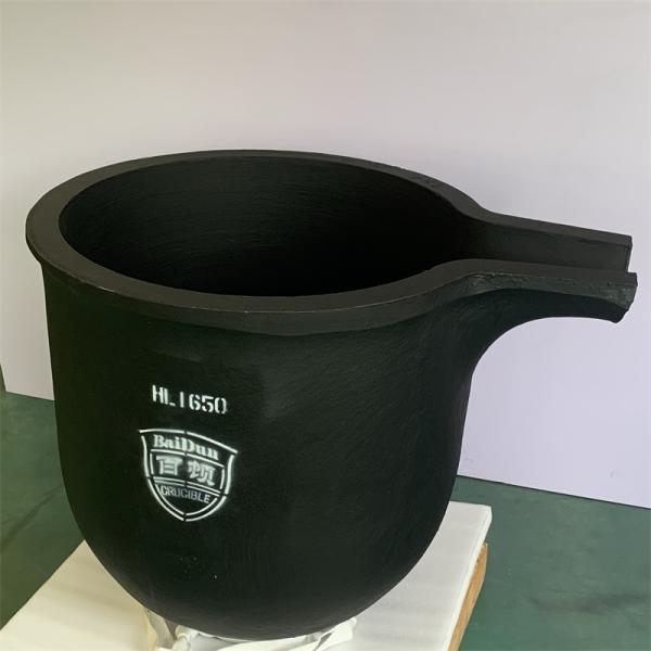 Quality Black Clay Graphite Crucible Corrosion Resistant For Non Ferrous Metal Casting for sale