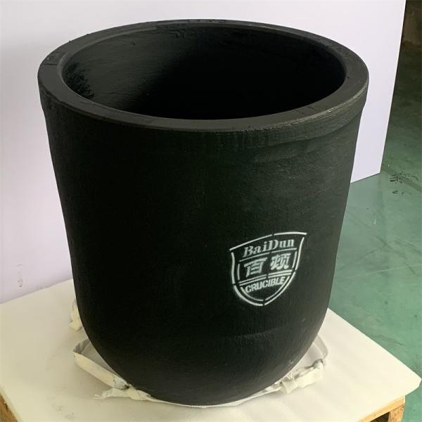Quality Durable Copper Smelting Crucible , Black Round Melting Metal Crucible for sale